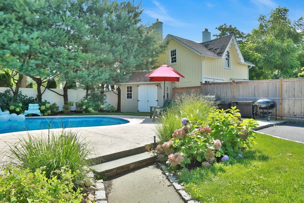 Summer Poolscape with Native Plants| Landscape Design in Mamaroneck, NY